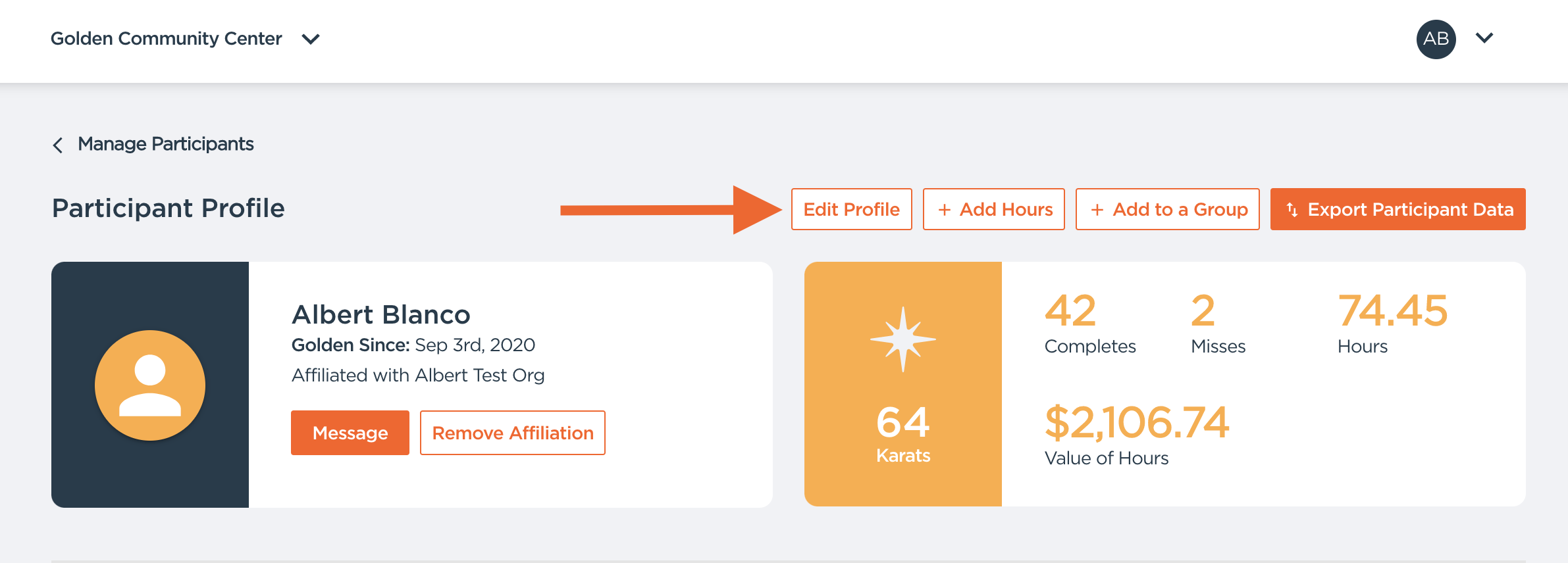 Can I edit participant profile information in the Dashboard? How do I ...