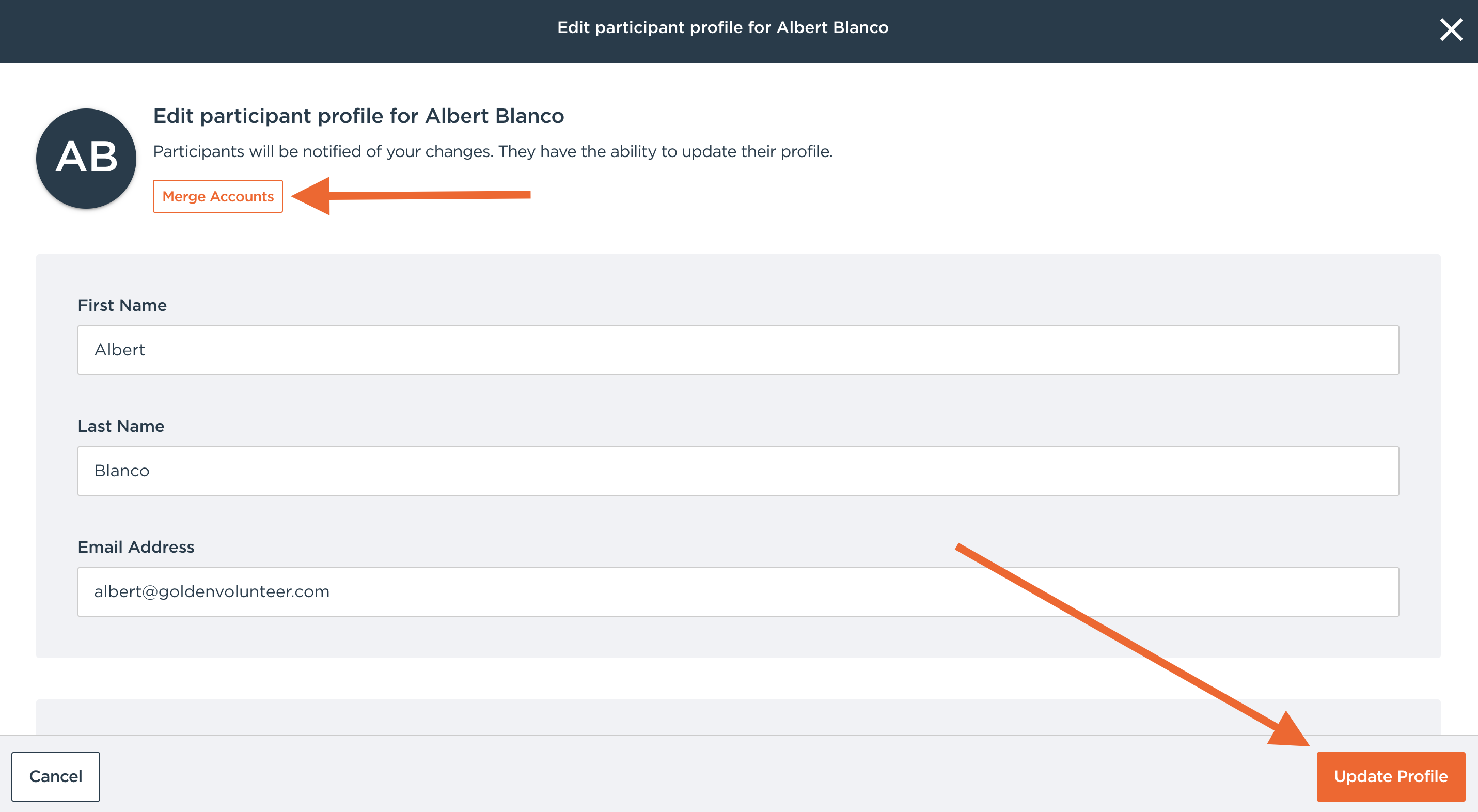 Can I edit participant profile information in the Dashboard? How do I ...